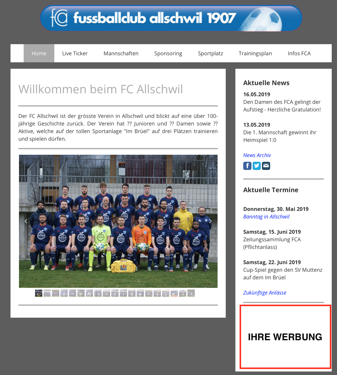 Sponsoring - FC Allschwil 1907