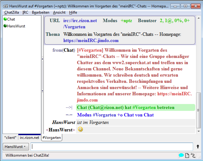 IRC-Clients - meinIRC-Chat