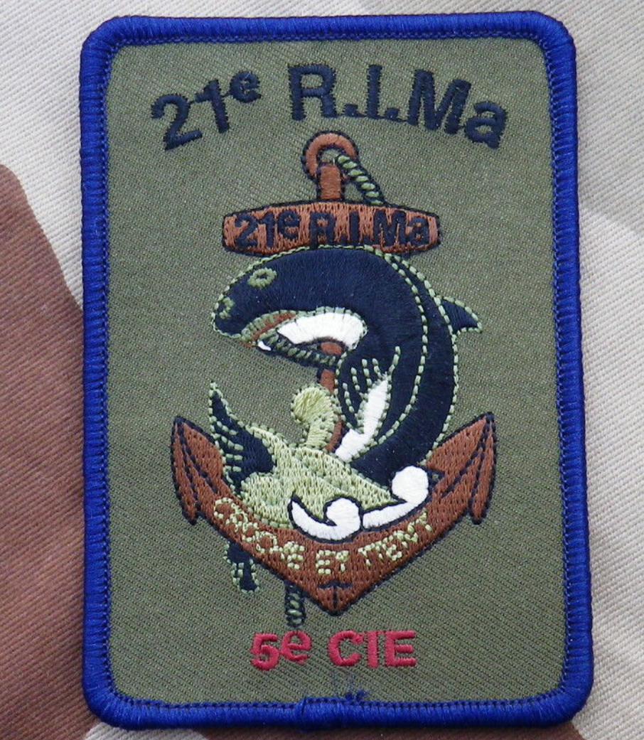 21ème RIMa - écussons coins zippos des Troupes de Marine