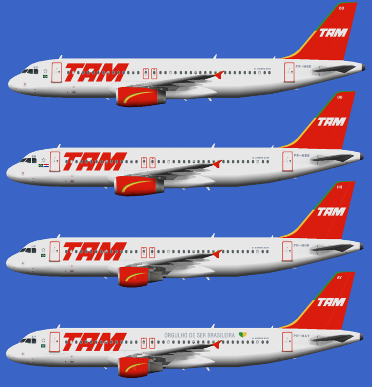 TAM Airlines - Flyingcarpet's flightsim repaints