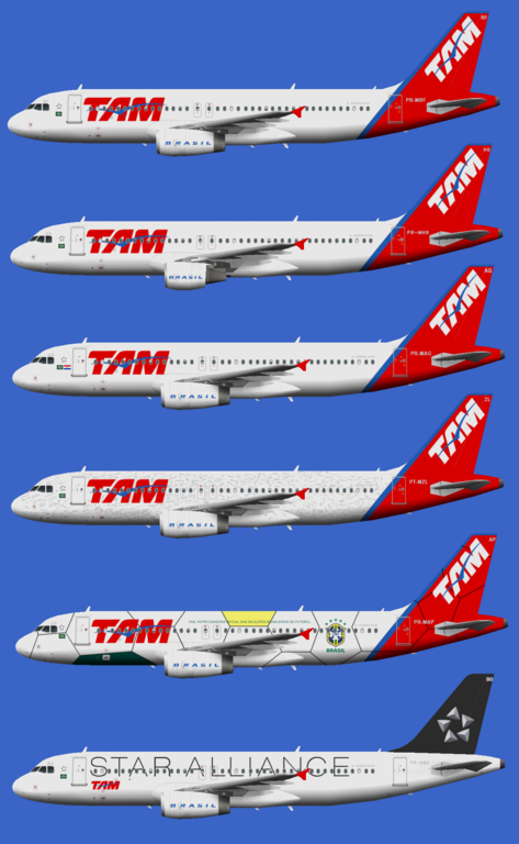 TAM Airlines - Flyingcarpet's flightsim repaints