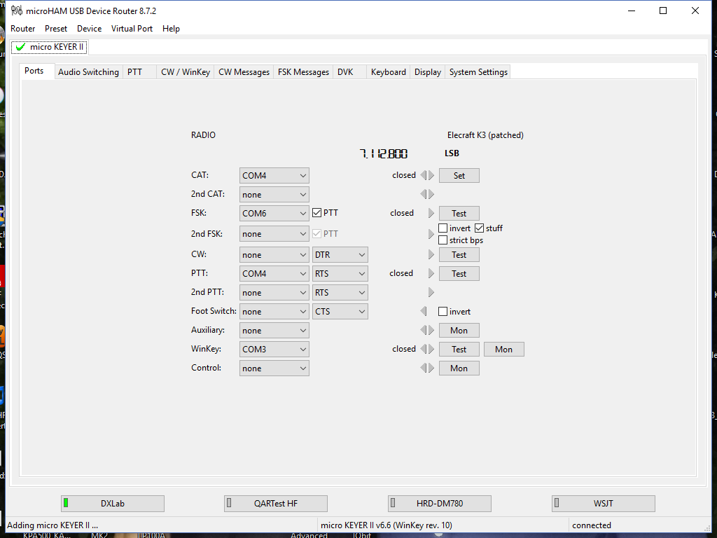 Config Ports tab - iv3xnf