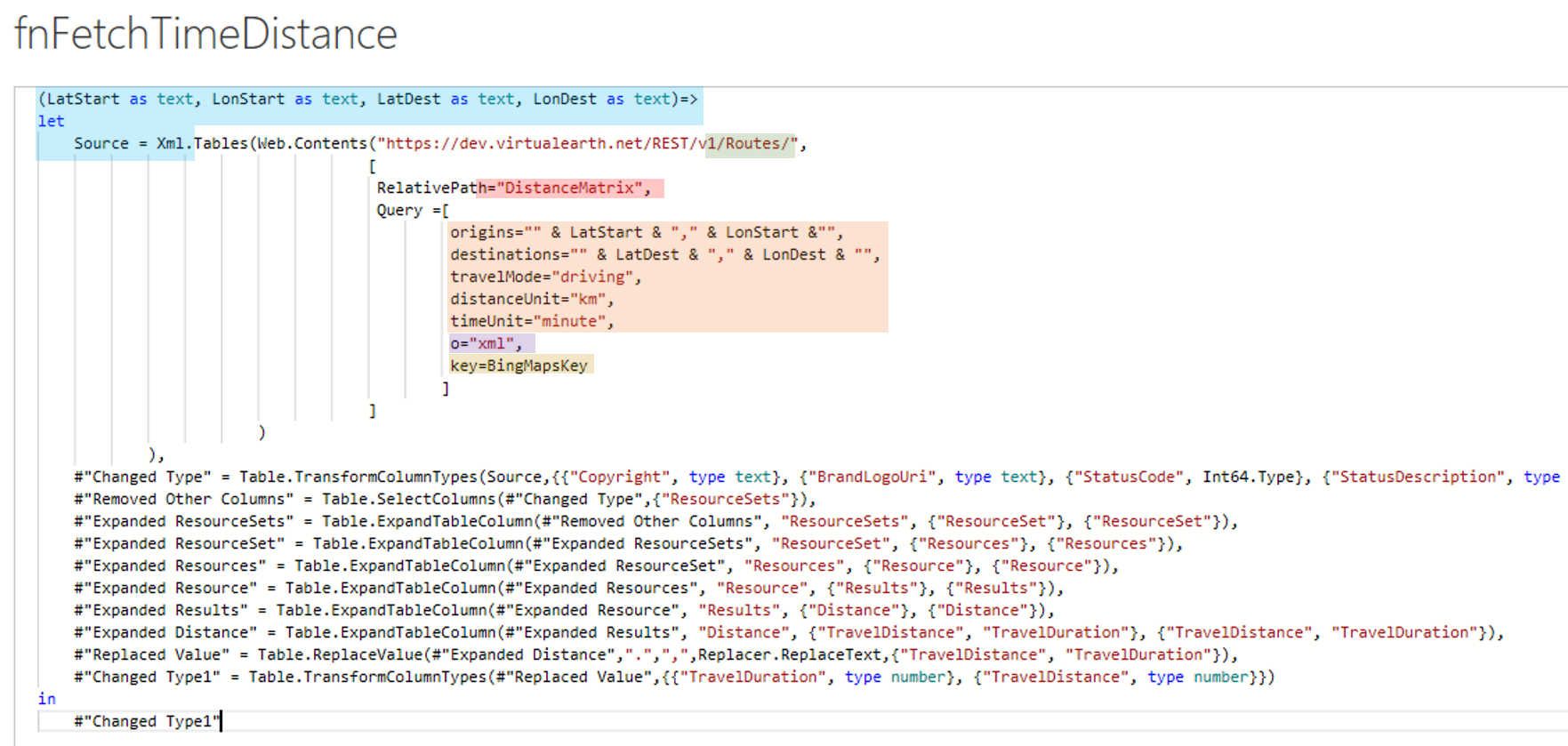 Fetching geodata information using Bing Maps API in Power BI - data ...