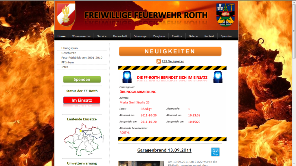 Statusanzeige der FF-Roith - Freiwillige Feuerwehr Roith