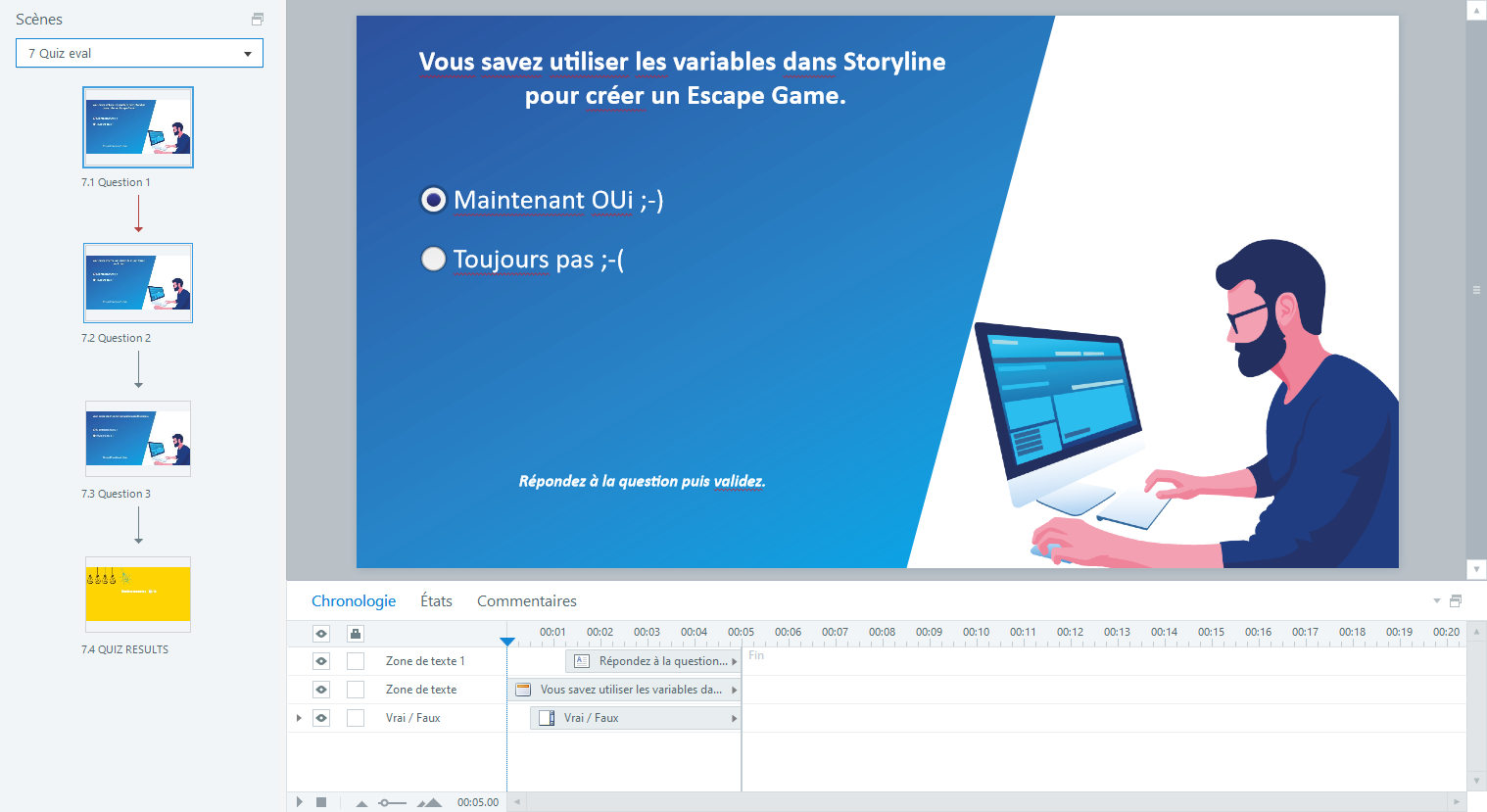 TIPS Articulate Storyline : Créer un Adaptative Learning (Apprentissage adaptatif) - E DCLIC ...