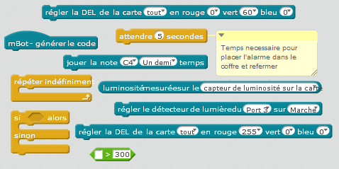 Manipuler les actionneurs et les capteurs du robot Mbot programme 1 à ...