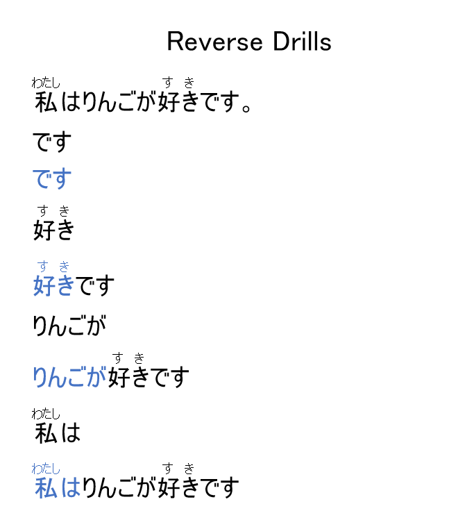 Reverse Drill - EZ Language