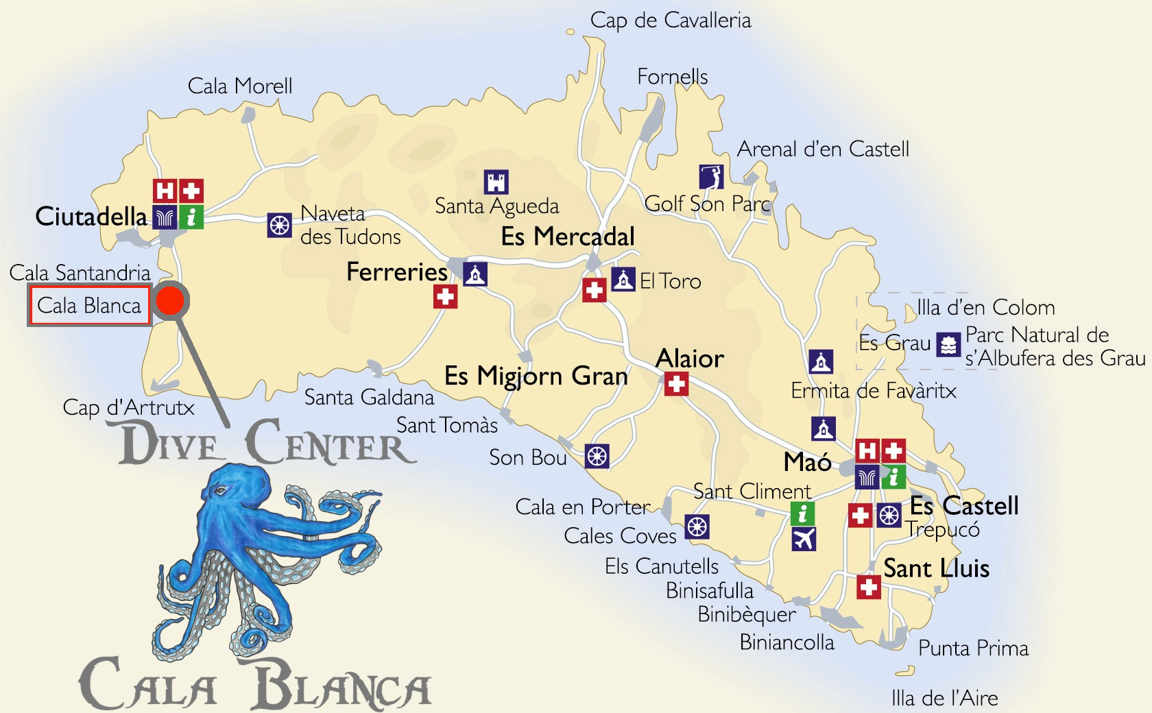 Diving in Menorca - Dive Center Cala Blanca