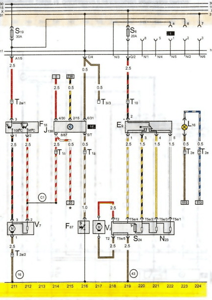 VW PASSAT B3 & B4 Wiring Diagrams - Car Electrical Wiring Diagram