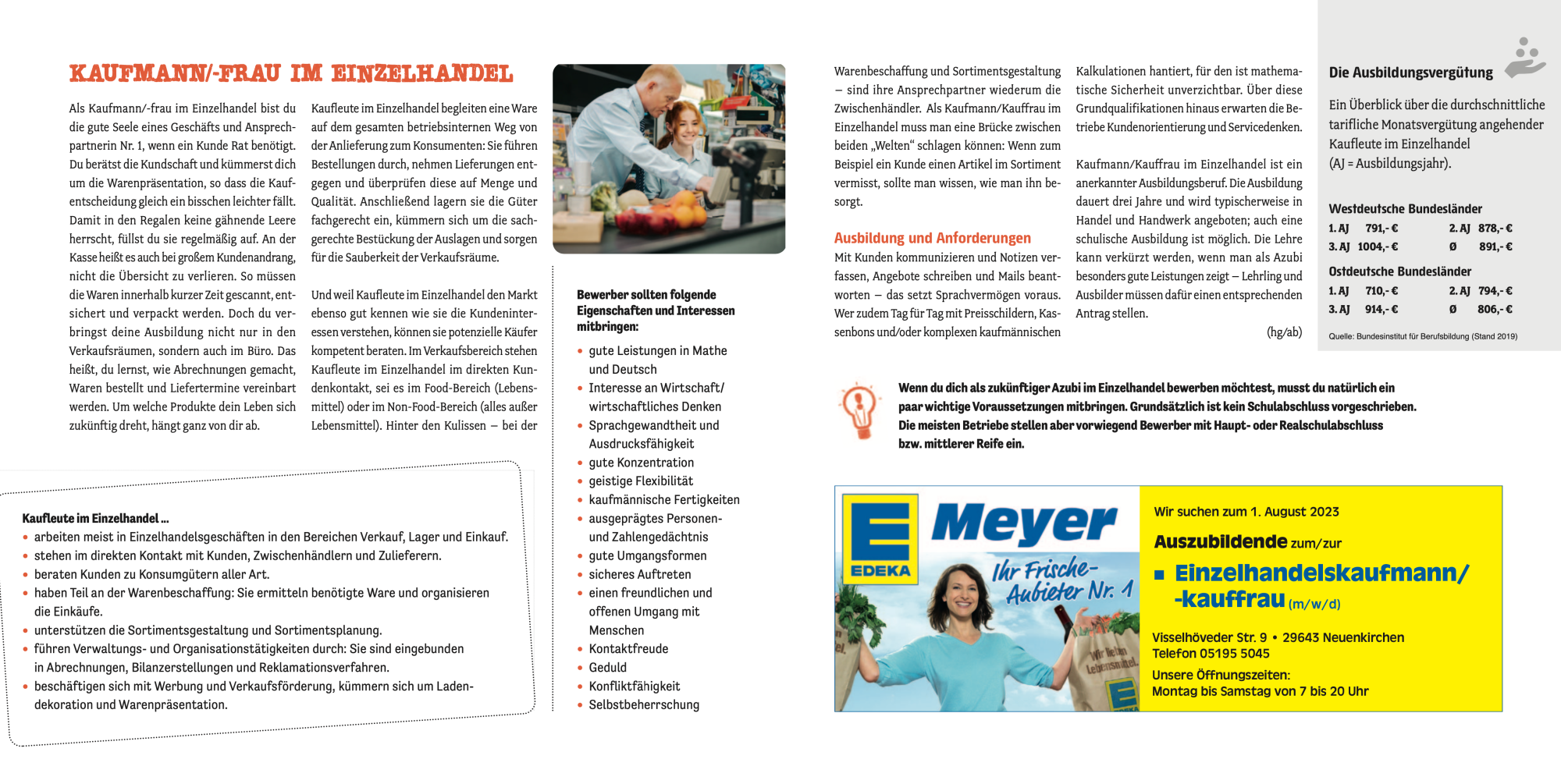 Ausbildungsplatz 2023 in Neuenkirchen: Einzelhandelskaufmann ...