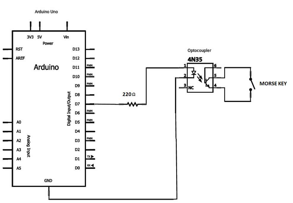 A remote morse key - IW7DMH - Ham Radio Station