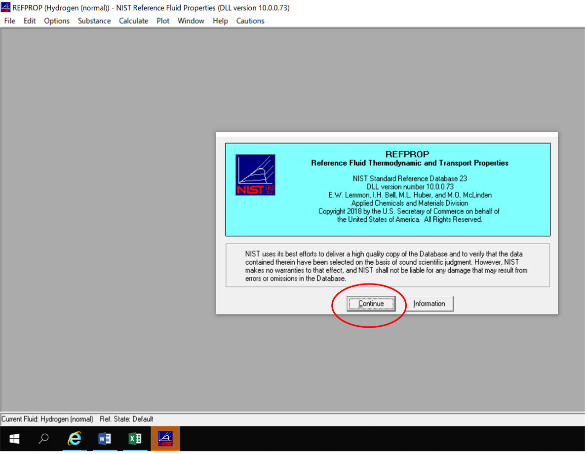 基本操作 - REFPROPの紹介