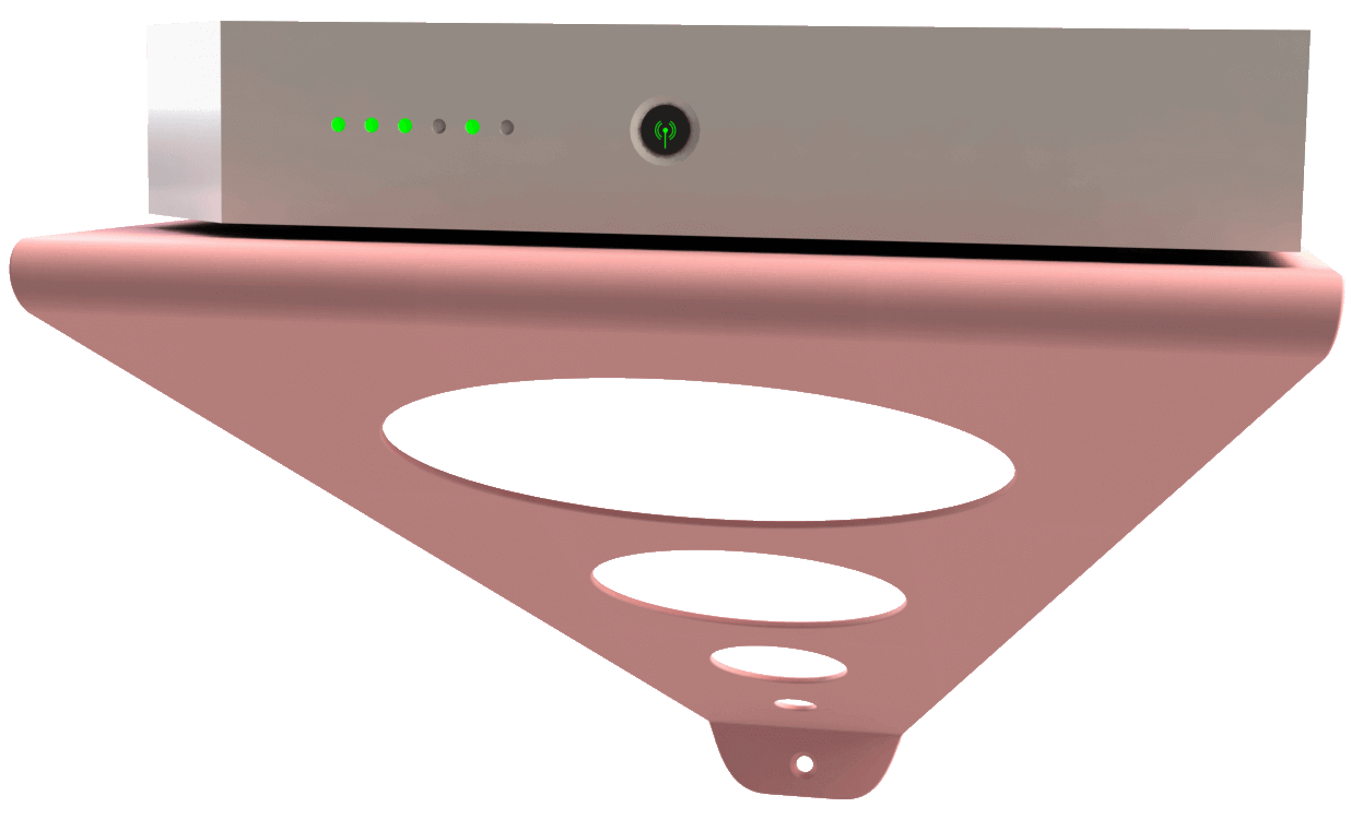 Support mural Design & coloré pour box et téléphone fixe - piedtable.fr