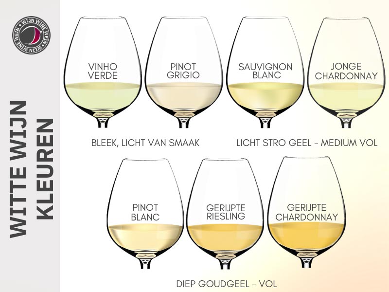 Wijn kleurenkaart - Wat zegt de kleur van wijn? - Wijn Wine Wein