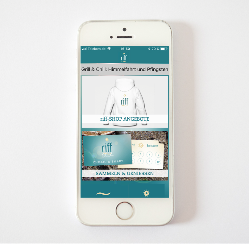 Die kostenlose riff-App - Euer direkter Draht zum riff - riff-Strandbar