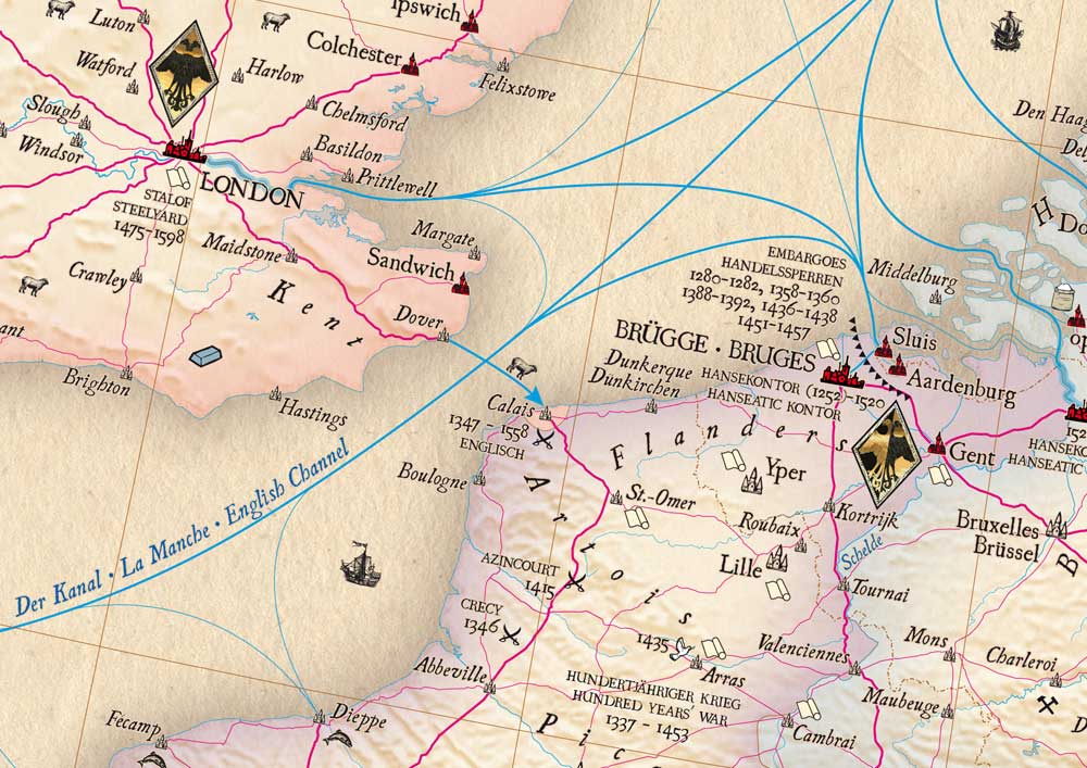 Map of the Hanseatic League - Karten, die Geschichte(n) erzählen | Maps ...