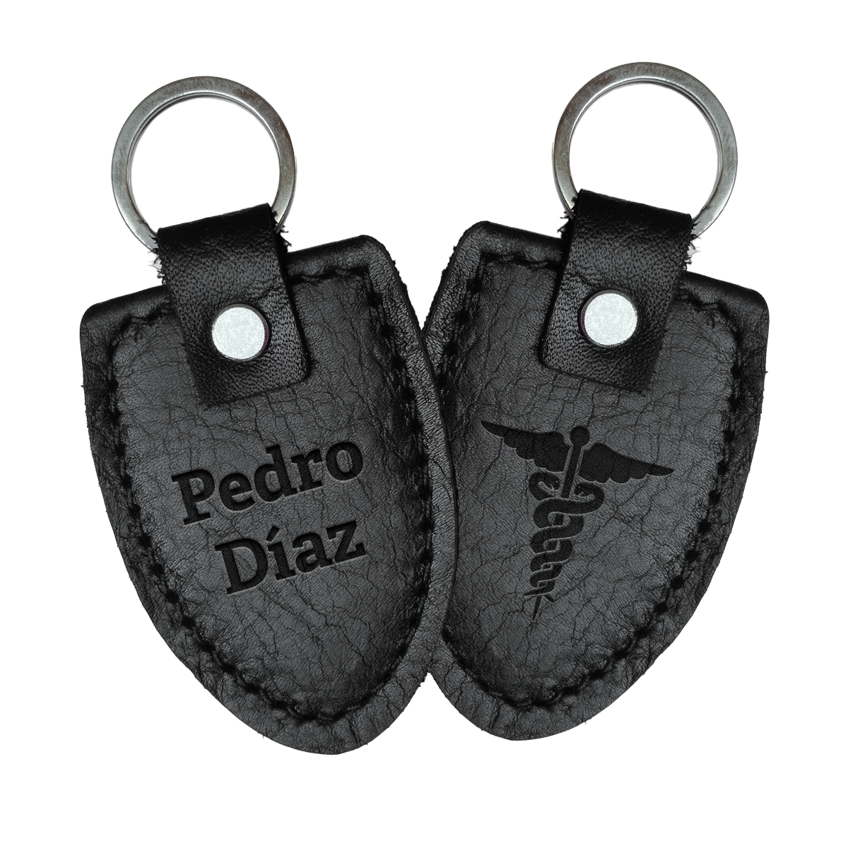 Juego de 3 llaveros de piel genuina personalizados - Insignius Mexico