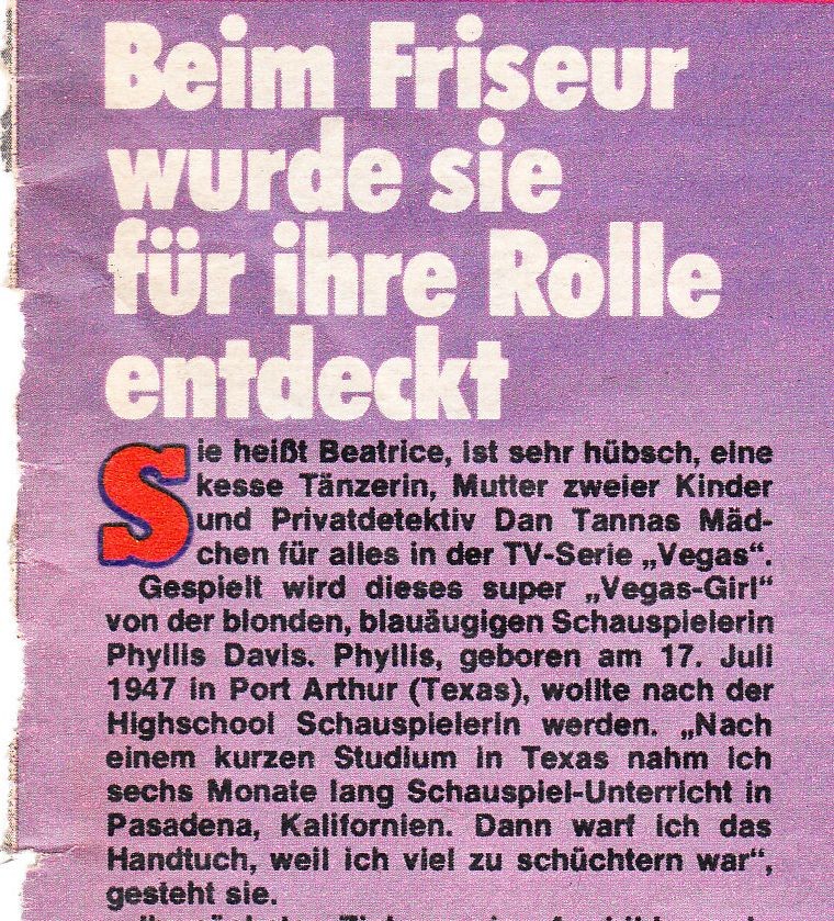 PHYLLIS DAVIS (BEATRICE 'BEA' TRAVIS) - robert-urichs Jimdo-Page!