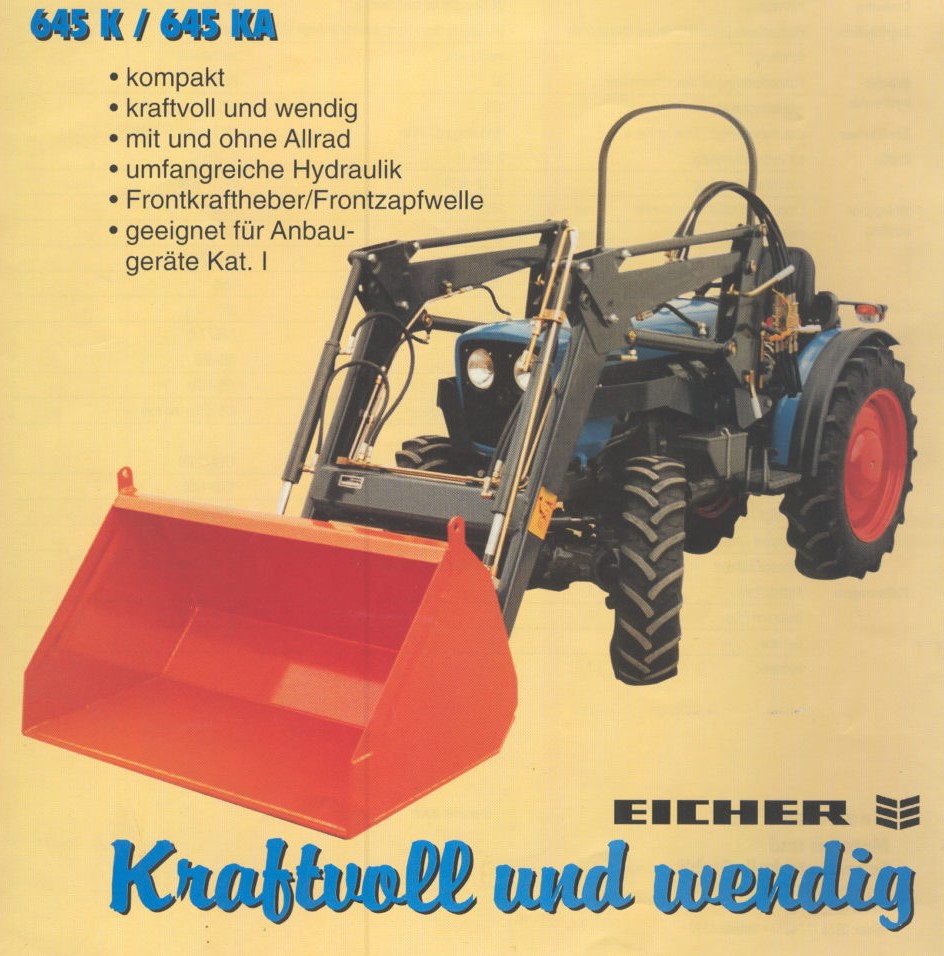 Eicher Schmalspurtraktoren - Technische Daten - tractorbook.de