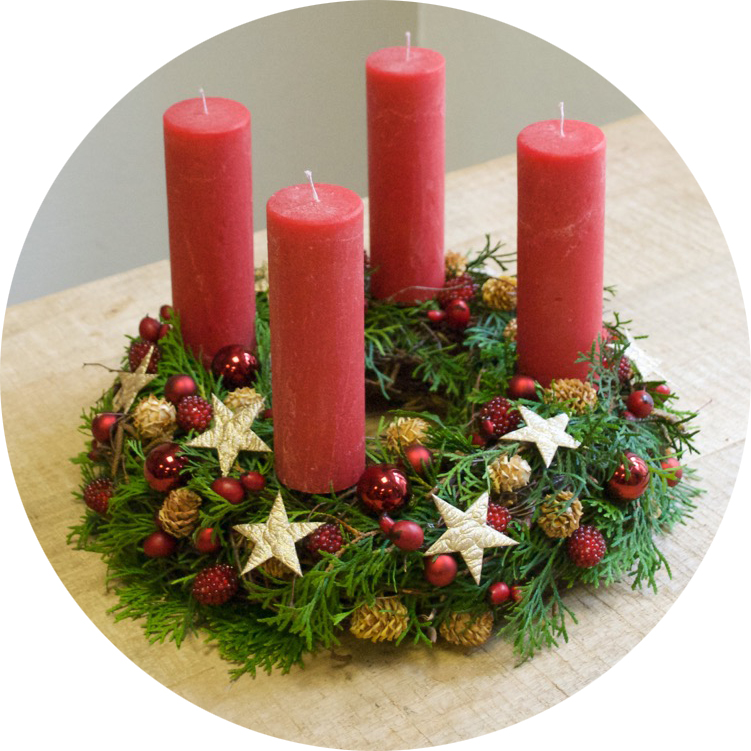 Adventskranz aus der Box - Blumen Impression