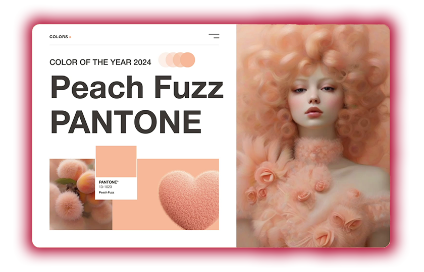 Pantone Color of 2024: 'Peach Fuzz' Takes the Web Design by Storm ...