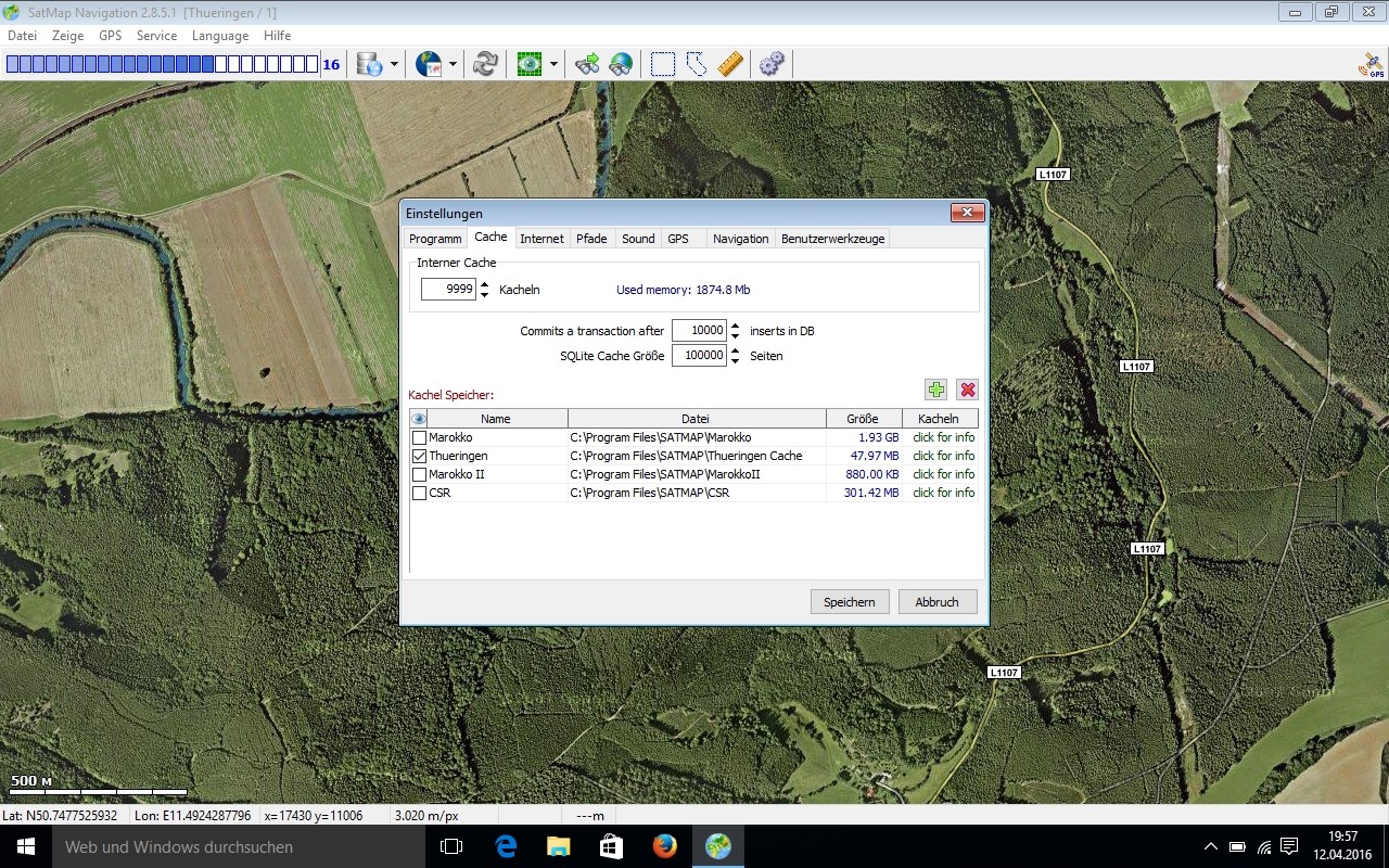 relictus SATMAP - GoogleMaps Karten Caching & GPS Navigationsprogramm ...