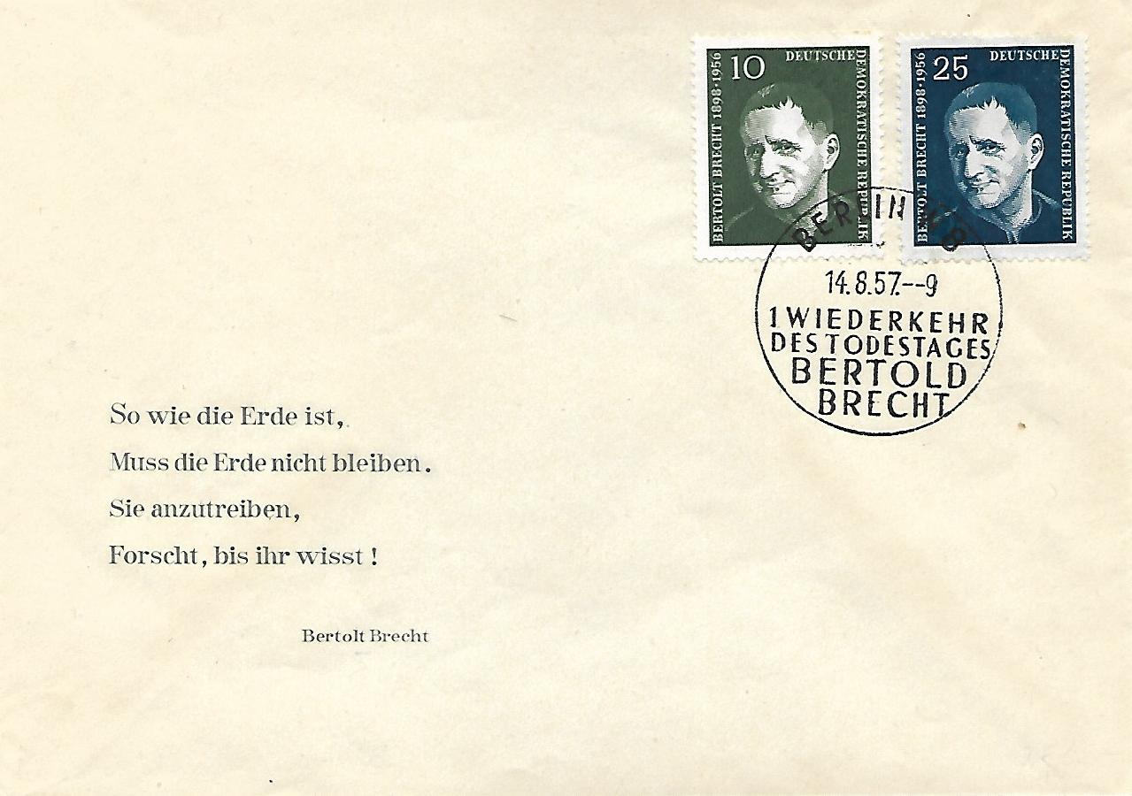 Bertolt Brecht * - Withdrawn stamps