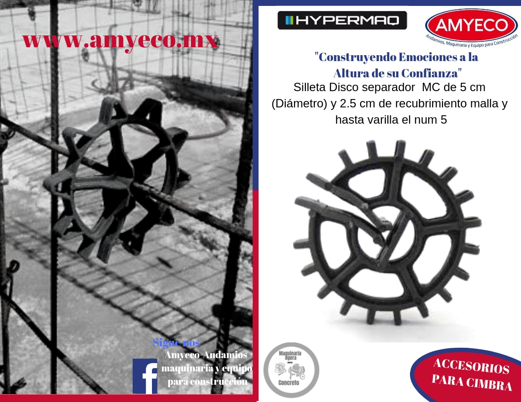 Silleta Disco separador MC de 5 cm (Diámetro) y 2.5 cm de recubrimiento ...