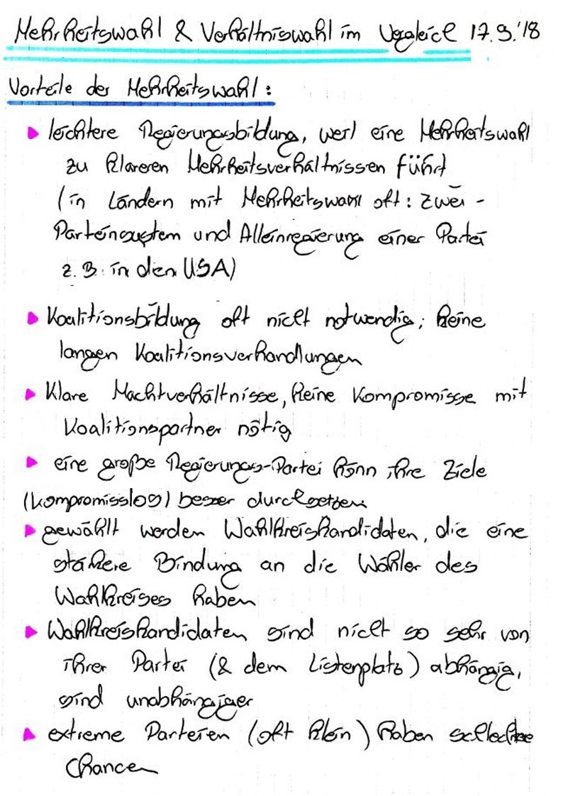 Sozistunde 10022f Mehrheitswahl und Verhältniswahl - Vor- und Nachteile ... Sozistunde 10022f Mehrheitswahl und Verhältniswahl - Vor- und Nachteile ...