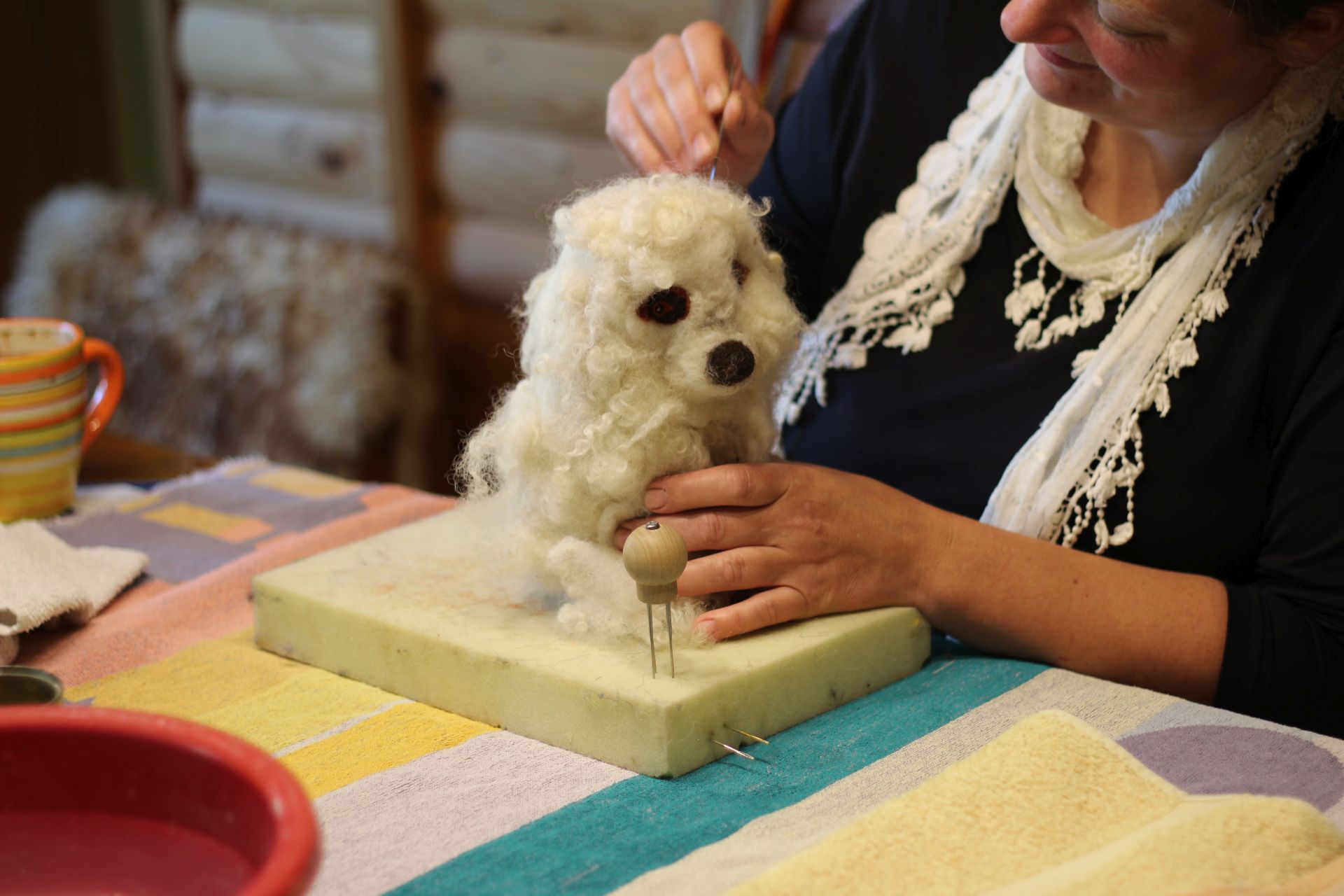 Filzen mit Wasser und Seife oder mit der Filznadel - penziner-wolltruhe