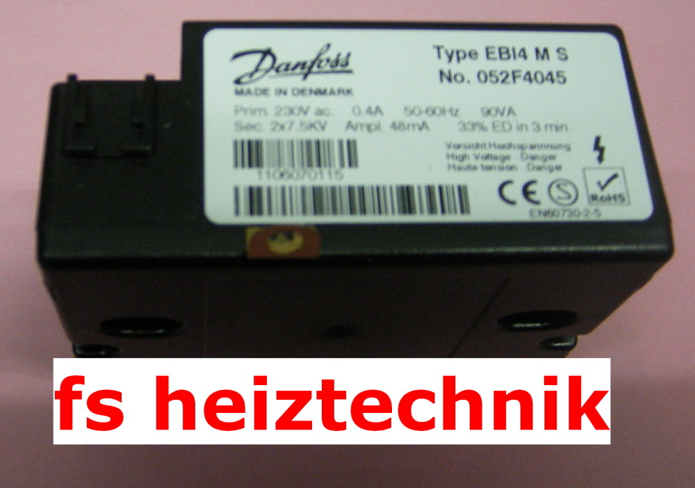 Danfoss Zündtrafo EBI 052F0030, 052F0033 - Heizung Buderus Druckminderer