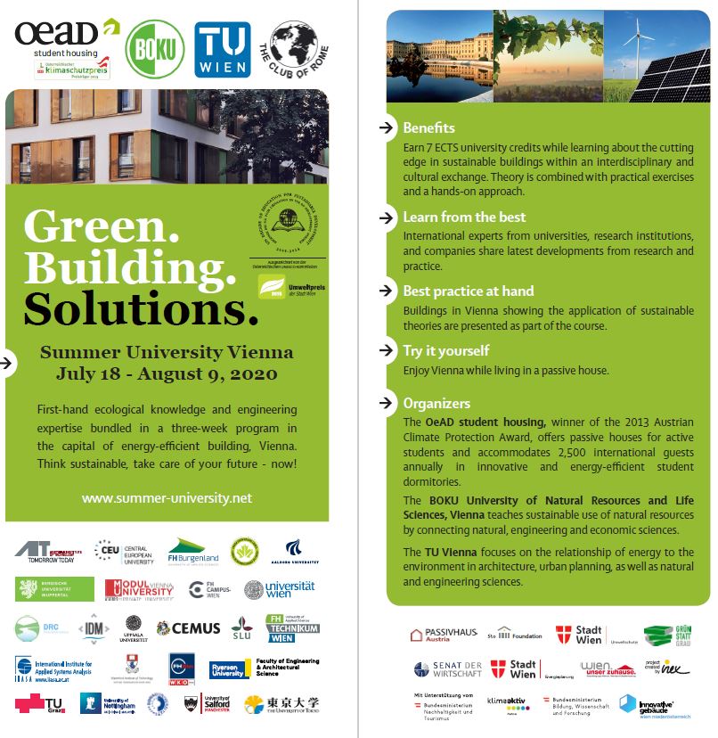 Green.Building.Solutions. Summer University Vienna - DRC - Danube ...