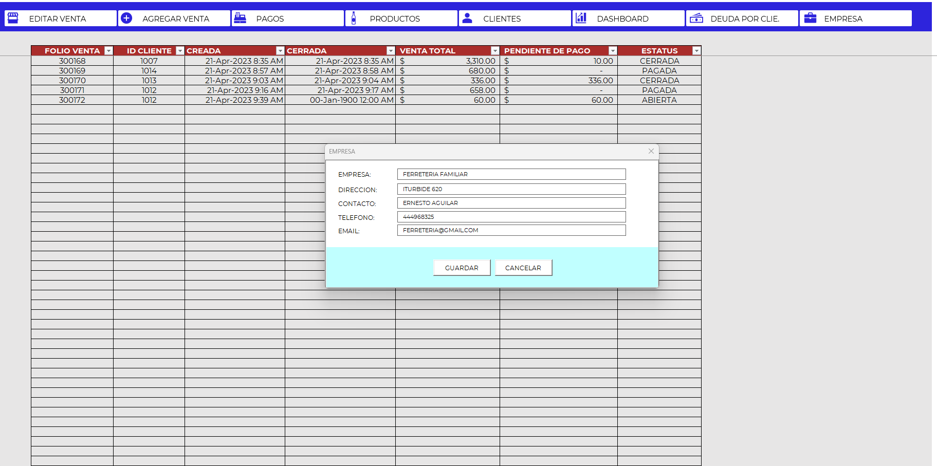 Control de ventas y pagos - Página web de Cronytech, Ayuda de Excel ...