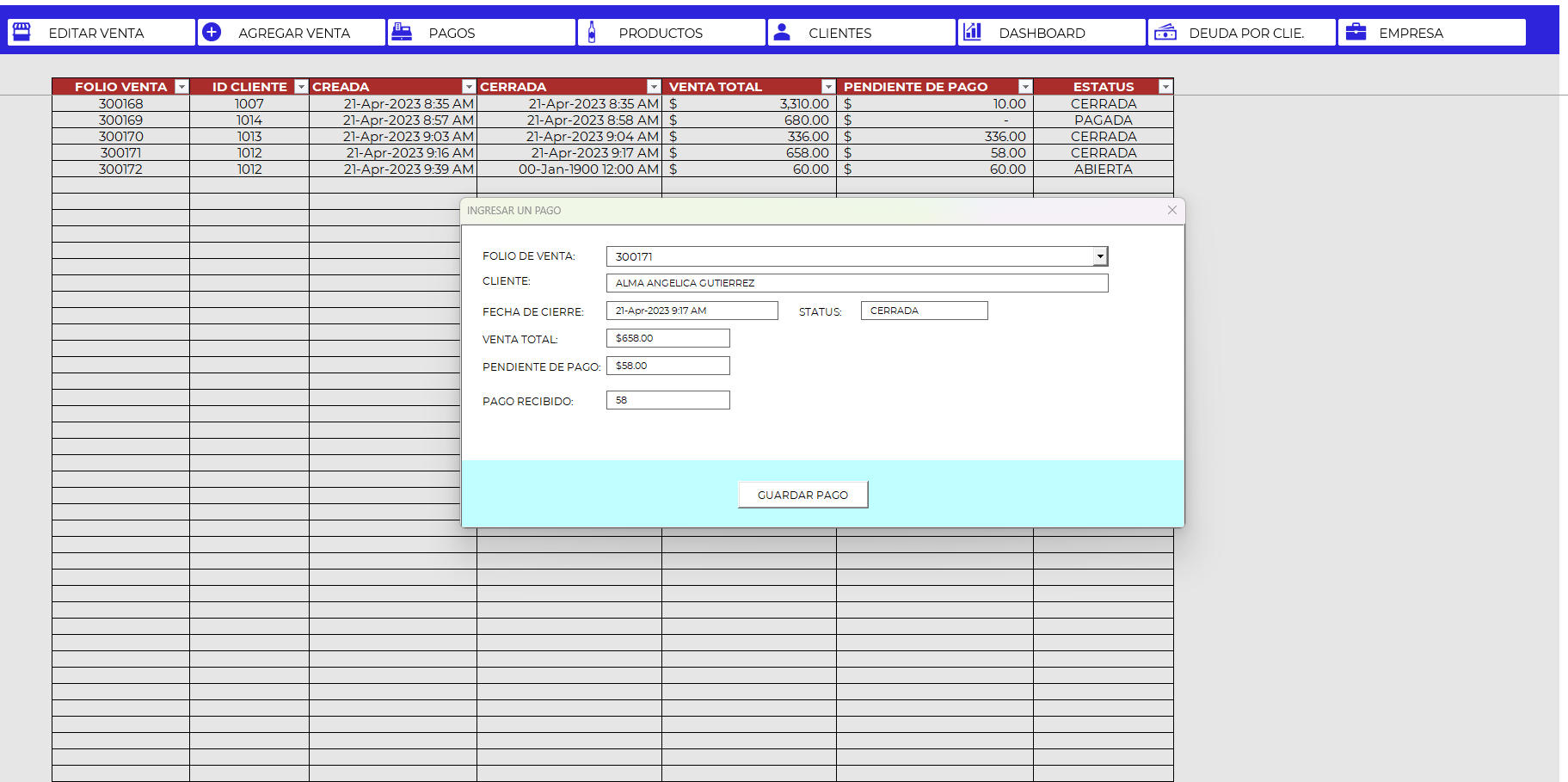 Control de ventas y pagos - Página web de Cronytech, Ayuda de Excel ...