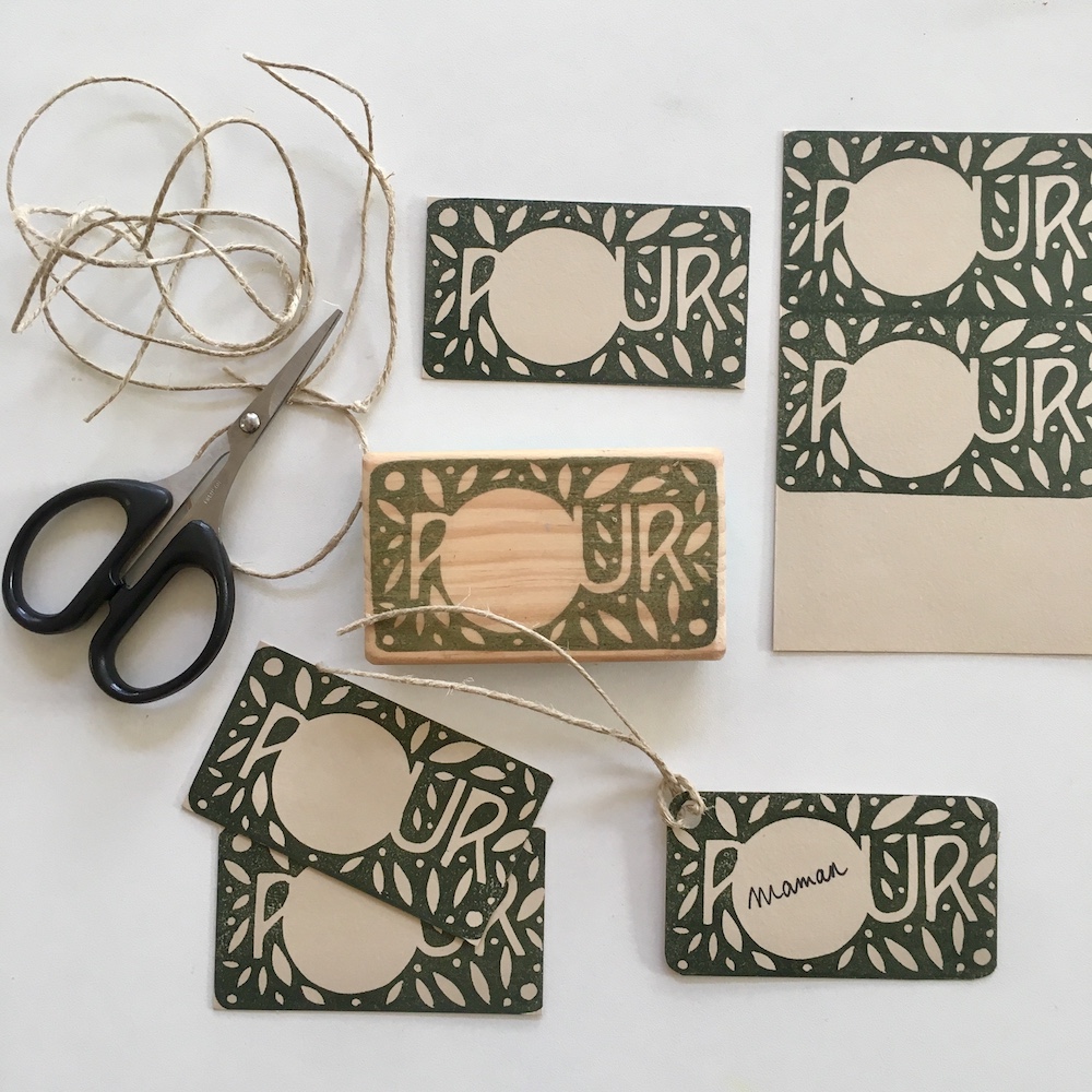 Tampon "Pour" rectangle - Linogravure, tampons artisanaux, gravure sur ...