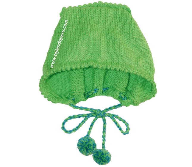 Gorro tipo capucha con piquitos - Tejiendo Perú