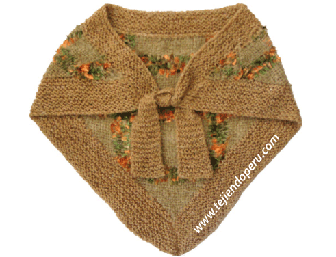 Chal o punta en telar triangular - Tejiendo Perú