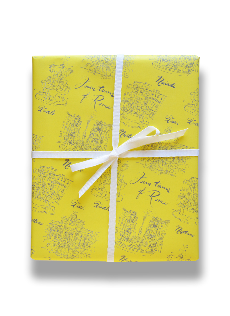 fountains of rome - gift wrap - CAPRI LUNA notes and papers