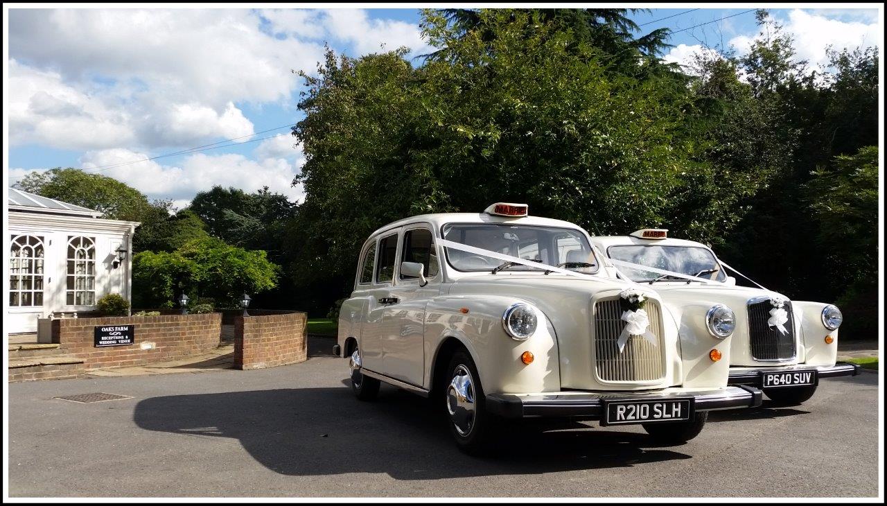 Wedding Taxis - Wedding Car Hire - Sussex - White London Taxi Wedding Cars