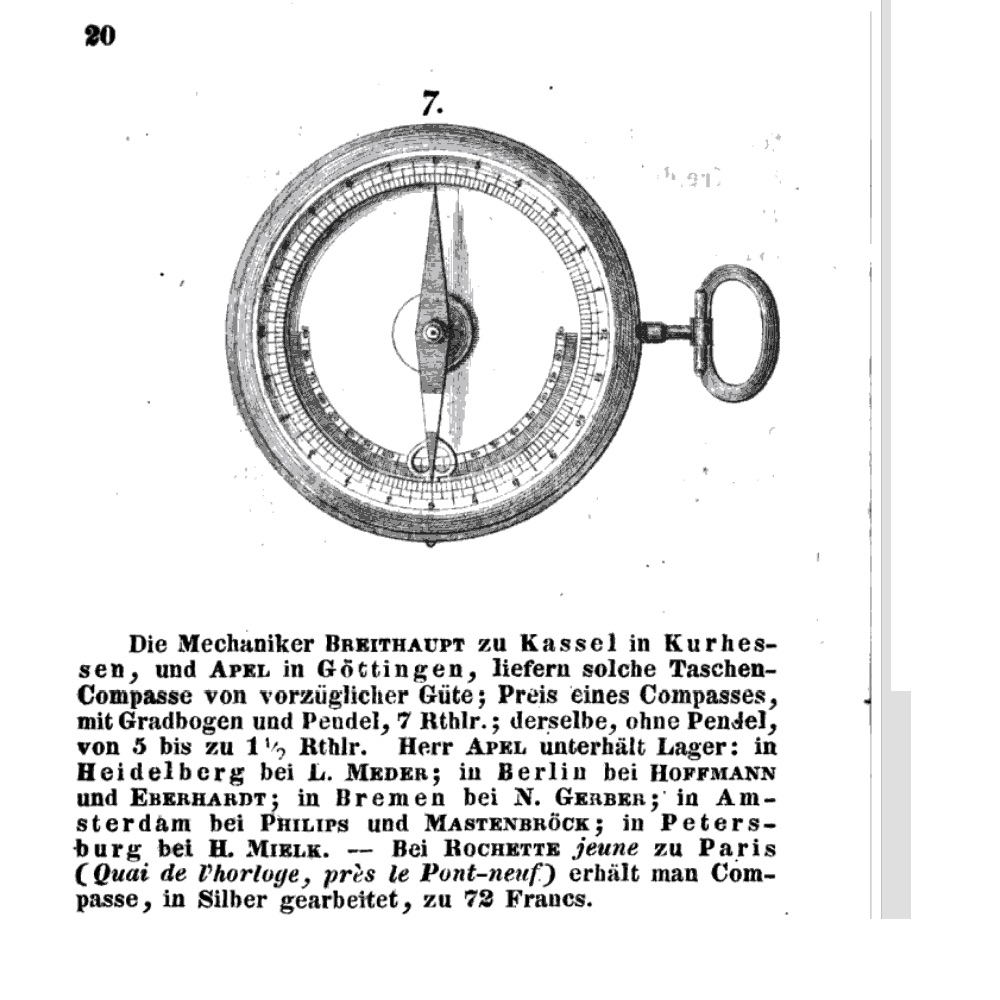 Friedrich Wilhelm Breithaupt (*1780-†1855), Kassel. - planimetrica