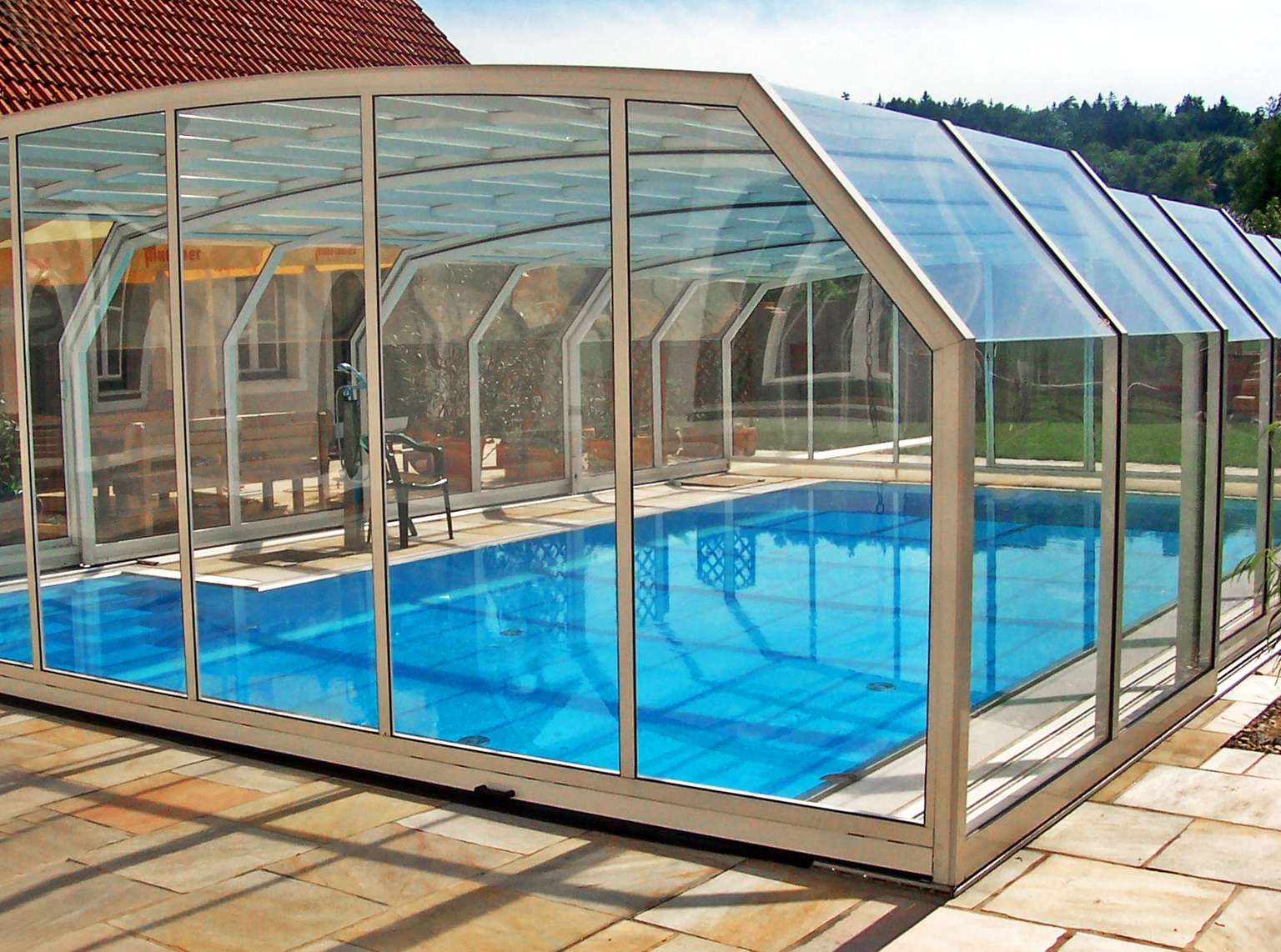 Pool Überdachung Oceanic hoch - Pool & more GmbH - Folien Poolbau ...