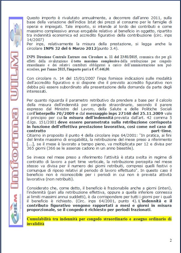 LEGGE 104 E CONGEDO STRAORDINARIO - Uilm Provincia di Cuneo LEGGE 104 E CONGEDO STRAORDINARIO - Uilm Provincia di Cuneo