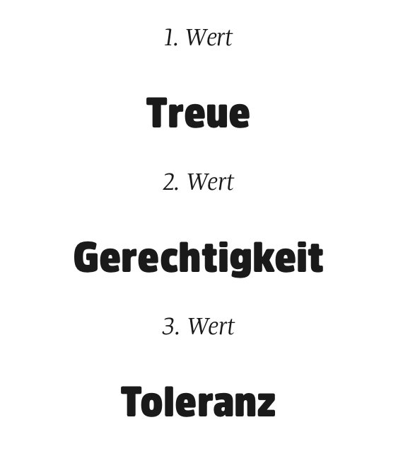 Deine 3 wichtigsten Werte - Der Generalist