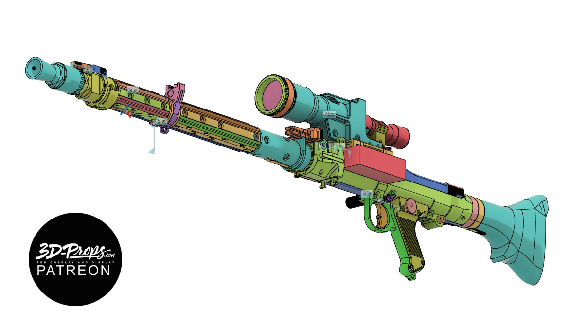 DLT-19 X TARGETING BLASTER - 3D-PROPS Blasters for display and cosplay.