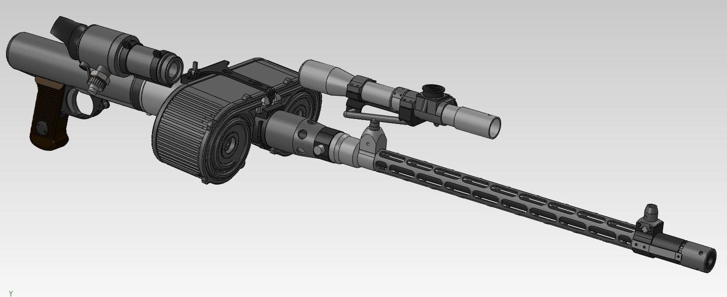 RT-97C HEAVY BLASTER RIFLE - 3D FILES - 3D-PROPS Blasters for display ...