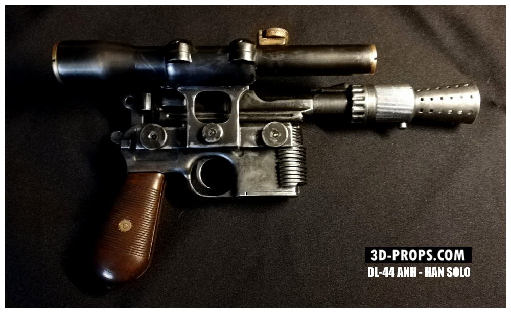 DL-44 HEAVY BLASTER PISTOL - ANH - 3D-PROPS Blasters for display and ...