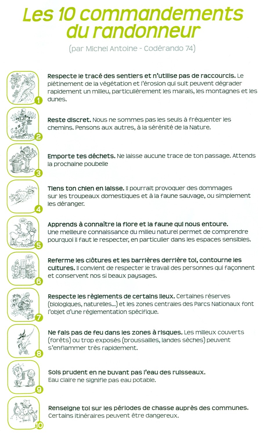 Les 10 commandements du randonneur - FFRandonnée de l'Averyon Les 10 commandements du randonneur - FFRandonnée de l'Averyon
