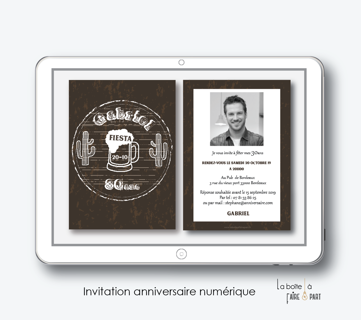 invitation anniversaire homme WESTERN FIESTA - Faire-part numérique ...