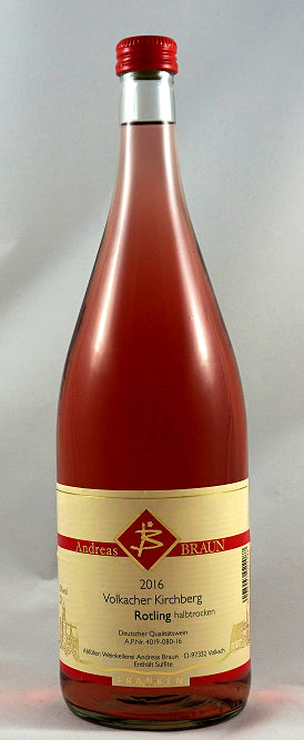Rotling halbtrocken - 2016 Volkacher Kirchberg - Weingut bei Würzburg ...