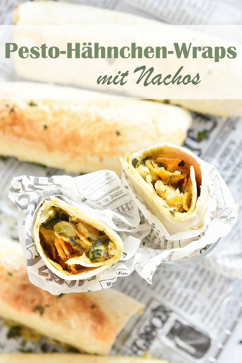 Pesto-Hähnchen-Wraps. Mit Nachos. - mix dich glücklich (Thermomix-Rezepte)